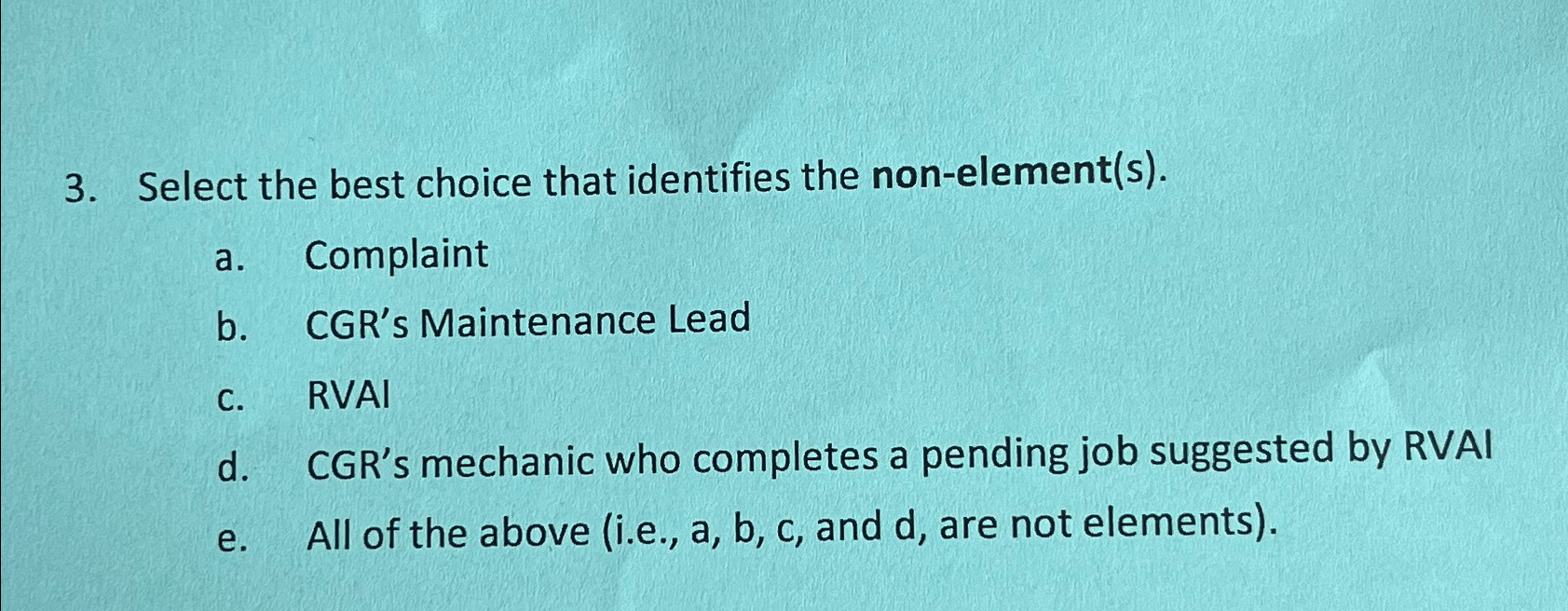 Solved Select the best choice that identifies the | Chegg.com