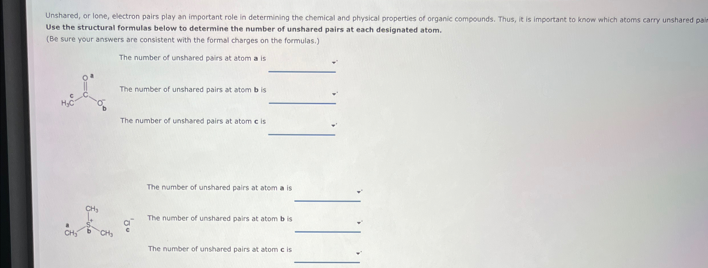 Solved Unshared, or lone, electron pairs play an important | Chegg.com