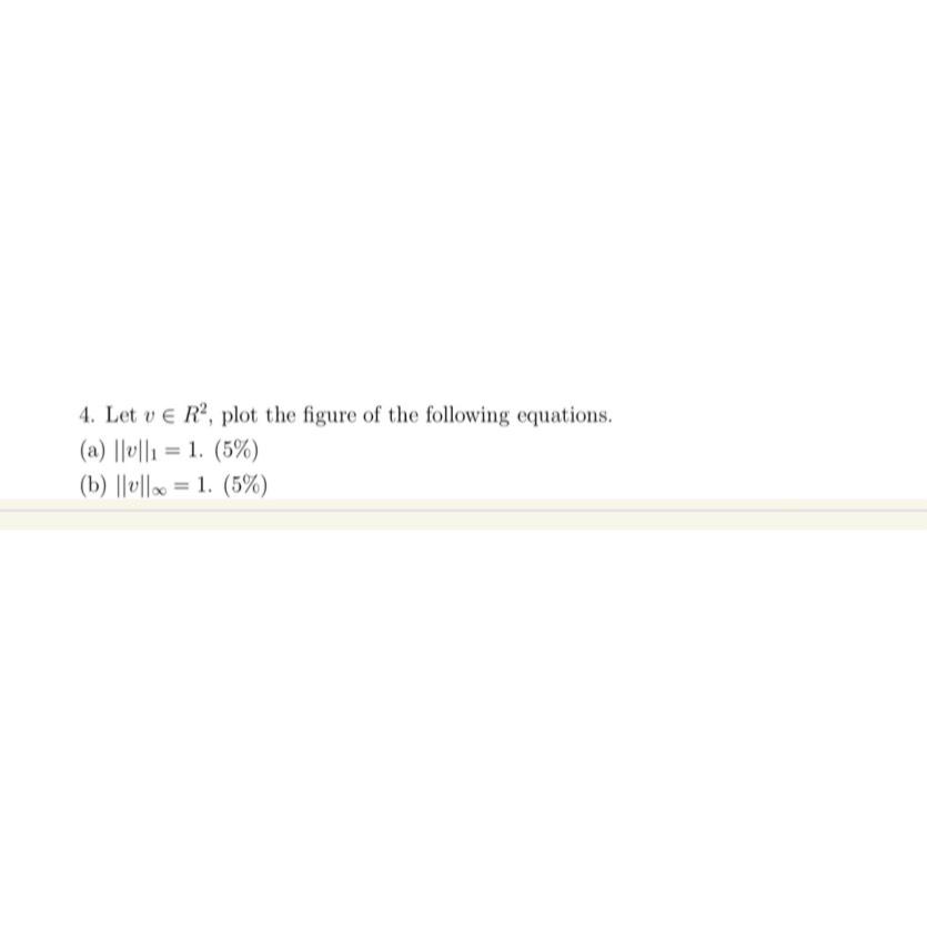 Solved Let vinR2, ﻿plot the figure of the following | Chegg.com