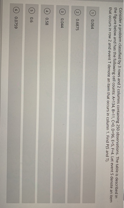 Solved Consider a problem classified by 3 rows and 2 columns | Chegg.com