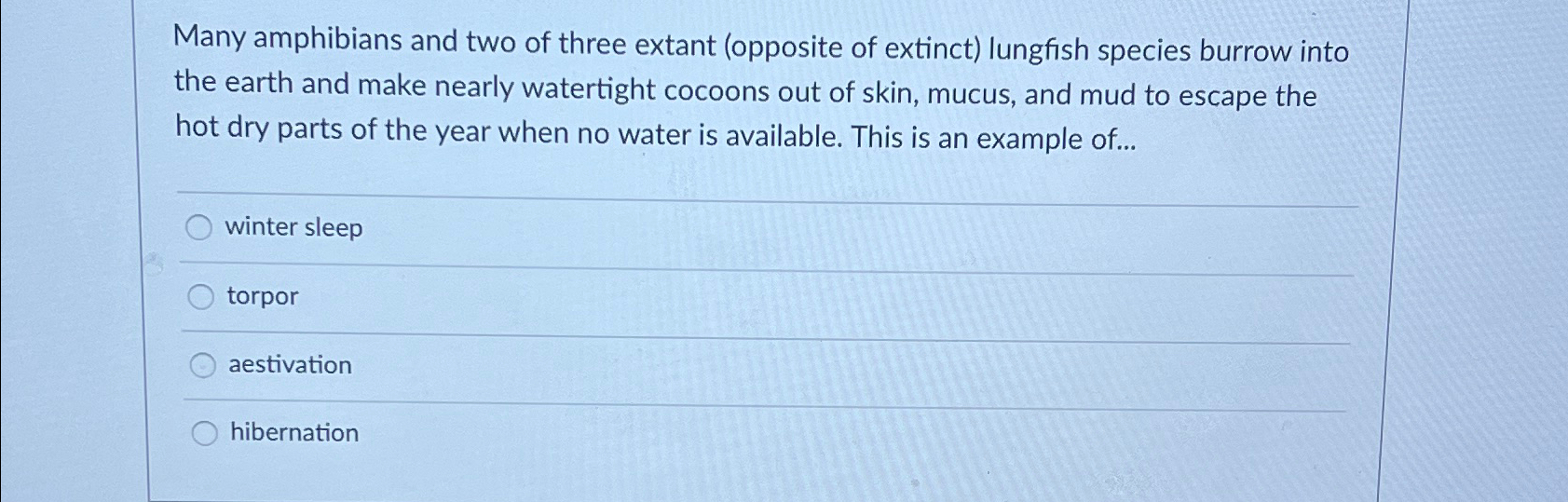 Solved Many amphibians and two of three extant (opposite of | Chegg.com