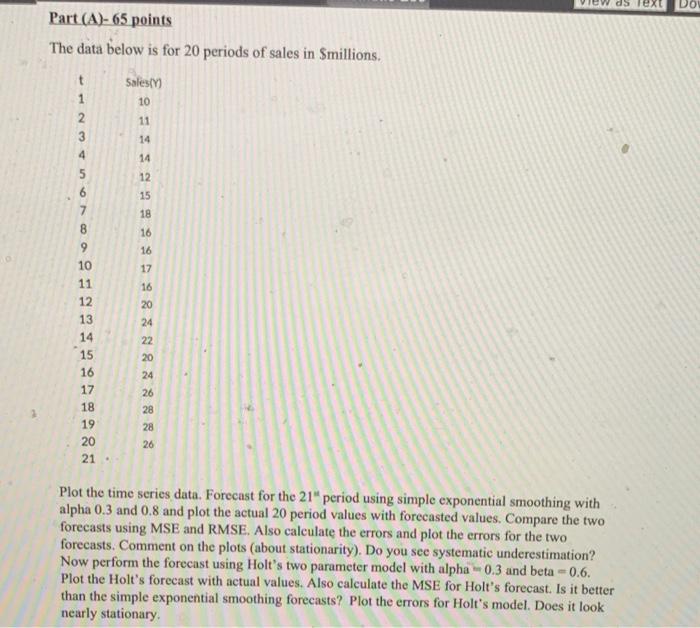 Solved Total points 125. Submit through D2L in Word/Excel | Chegg.com