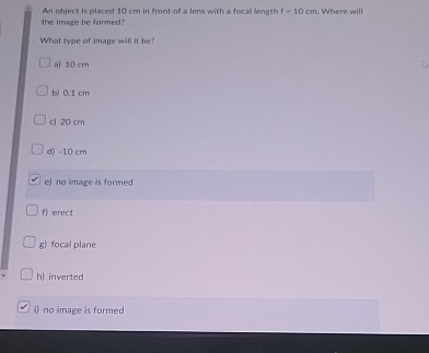 Solved An ohject is placed 10 ﻿cm in front of a lens with a | Chegg.com