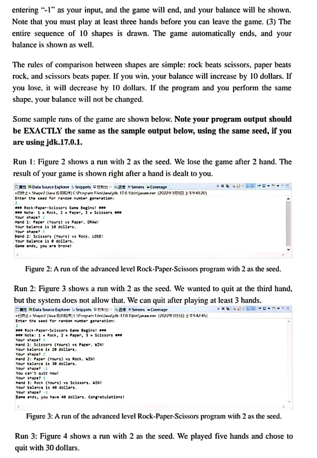 Solved Assignment 1: A Rock-Paper-Scissors Game Deadline: | Chegg.com