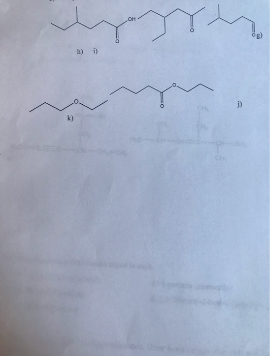 Solved OH og) h) i) j) k) CH H3C-CH2-OOH + NaOH o=0 | Chegg.com