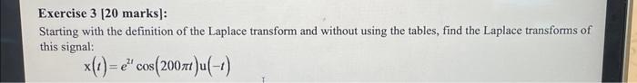 Solved Exercise 3 [20 marks]: Starting with the definition | Chegg.com