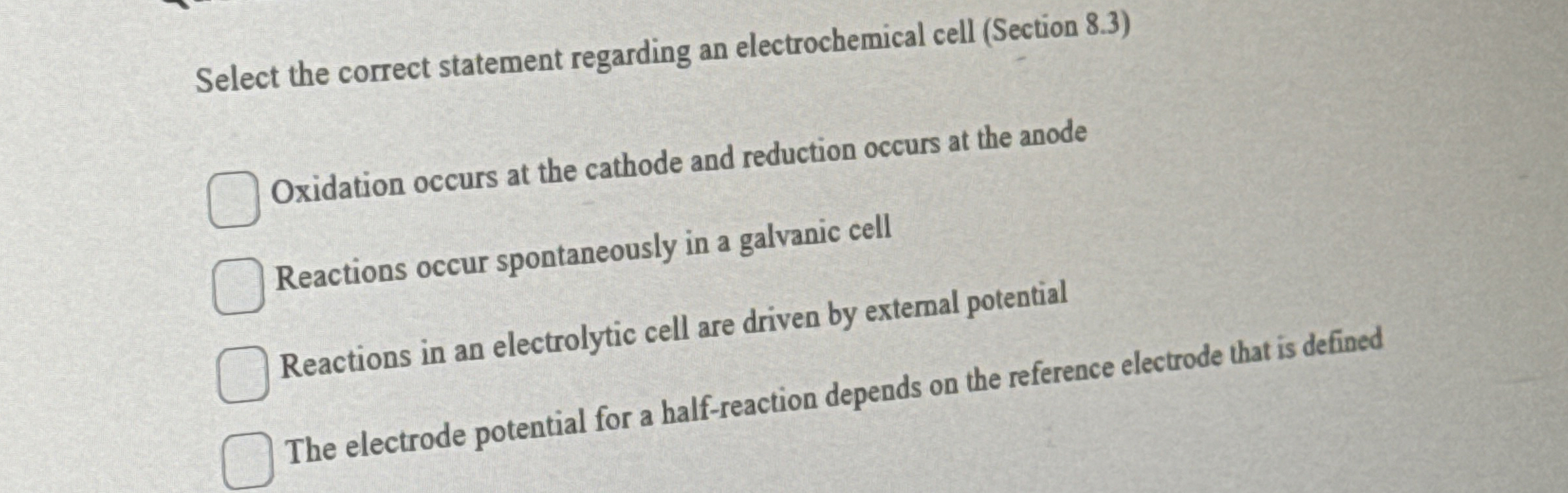 Solved Select the correct statement regarding an | Chegg.com