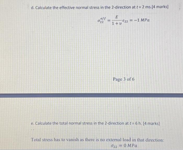 d. Calculate the effective normal stress in the | Chegg.com