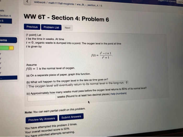 Solved in sonaronn webwork / math111fall-mcginnis / ww | Chegg.com