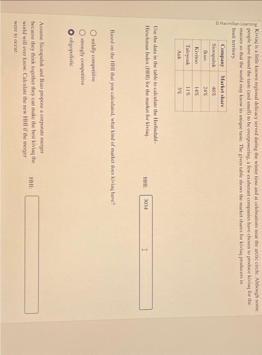 Solved Kiviaq is a little known regional delicacy served | Chegg.com