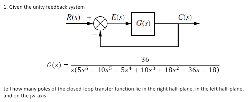 Solved tell how many poles of the closed-loop transfer | Chegg.com
