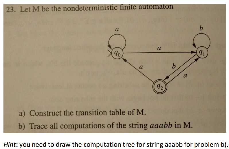 Hint: you need to draw the computation tree for | Chegg.com Hint: you need to draw the computation tree for | Chegg.com