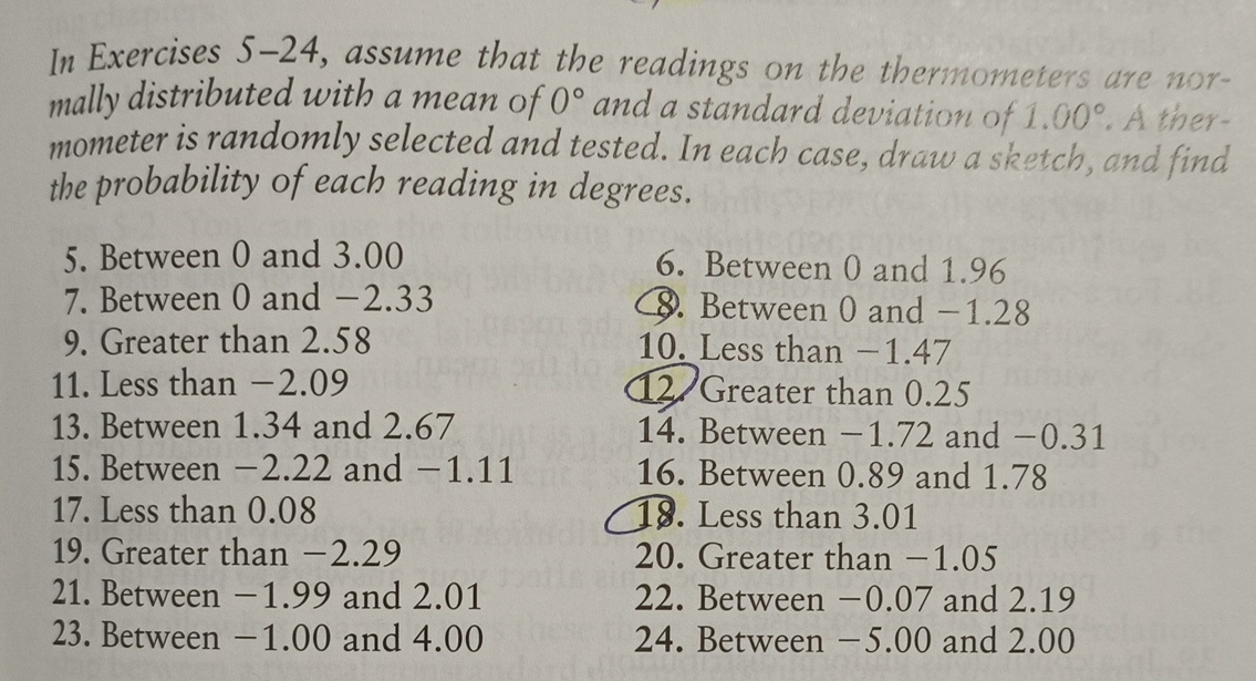 Solved In Exercises 5-24, ﻿assume that the readings on the | Chegg.com