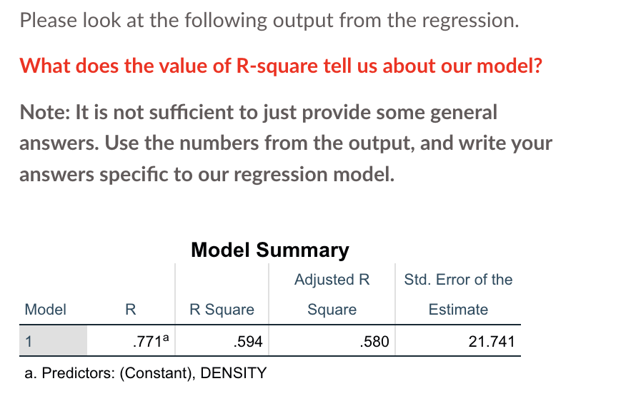 Solved Please Look At The Following Output From The