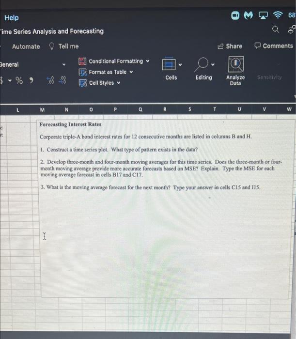 Solved Forecasting Interest Rates Comerate triple-A bond | Chegg.com