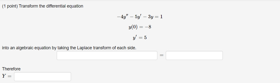 Solved Transform the differential equation | Chegg.com