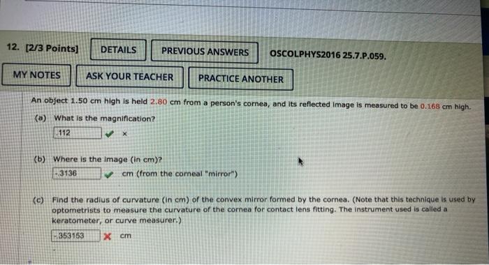 Solved 12. [2/3 Points) DETAILS PREVIOUS ANSWERS | Chegg.com Solved 12. [2/3 Points) DETAILS PREVIOUS ANSWERS | Chegg.com