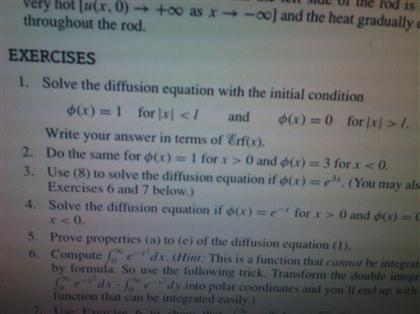 Solve the diffusion equation with the initial | Chegg.com