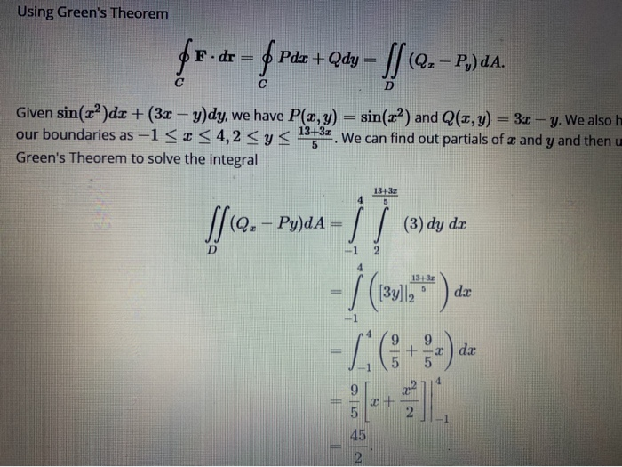 Solved Use Green's theorem to calculate work. LOOK AT OTHER | Chegg.com