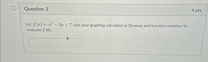 Solved Let f(x)=x2−3x+7. Use your graphing calculator or | Chegg.com