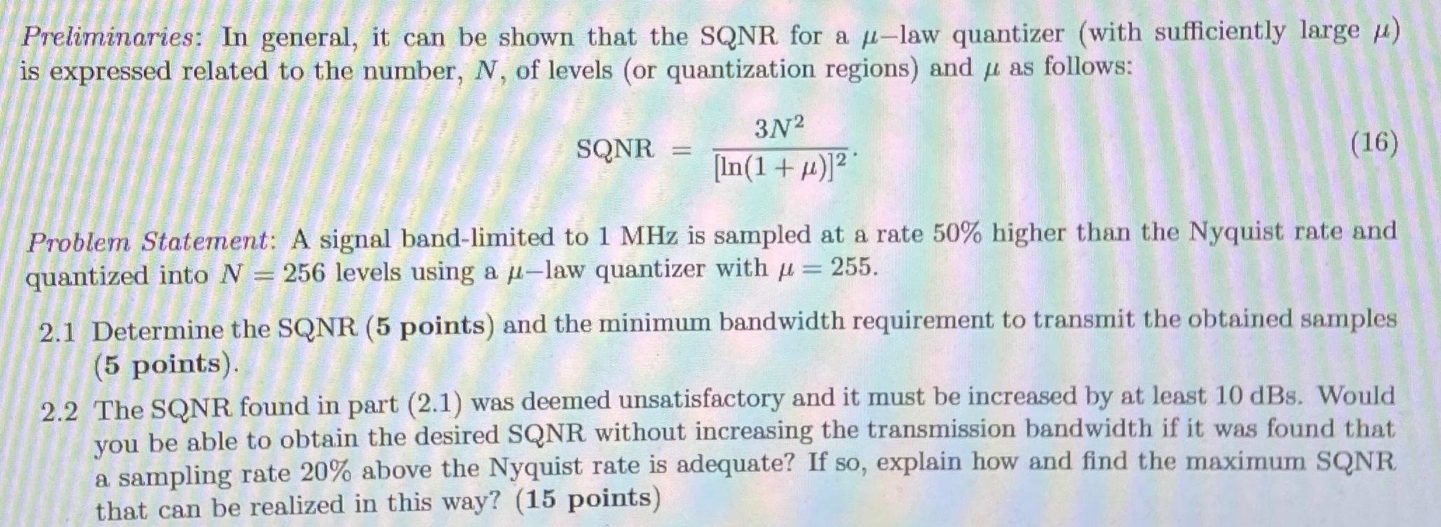Solved Preliminaries: In general, it can be shown that the | Chegg.com