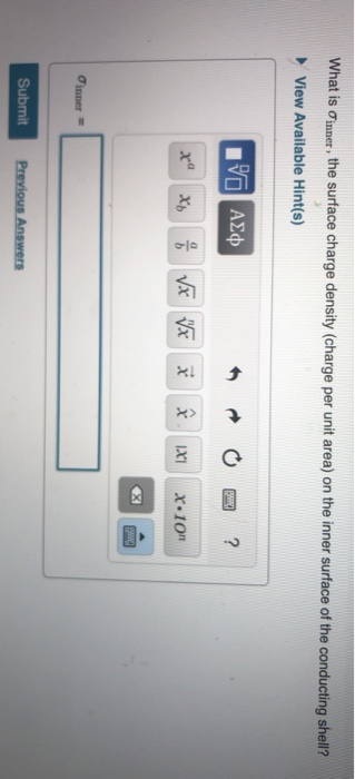 Solved What is inner, the surface charge density (charge per | Chegg.com