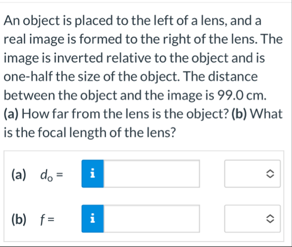 Solved An object is placed to the left of a lens, and a real | Chegg.com