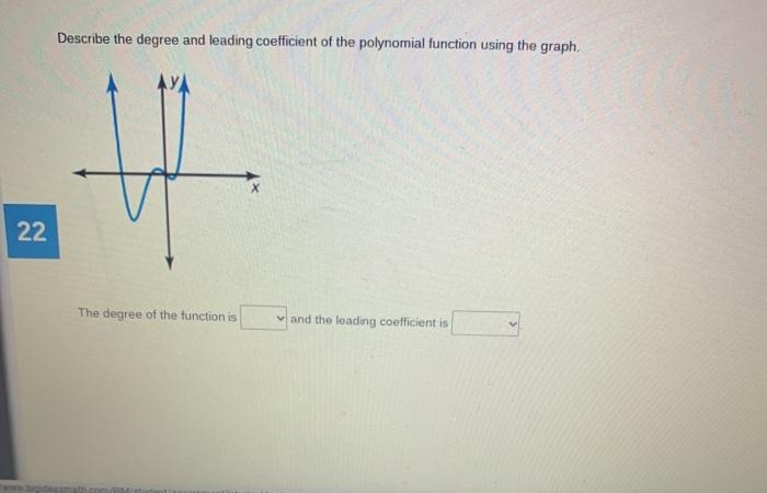 Solved Describe the degree and leading coefficient of the | Chegg.com