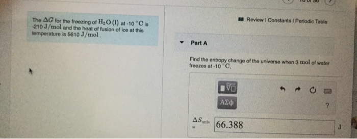 Solved TUUIDO Review Constants 1 Periodic Table The AG for | Chegg.com