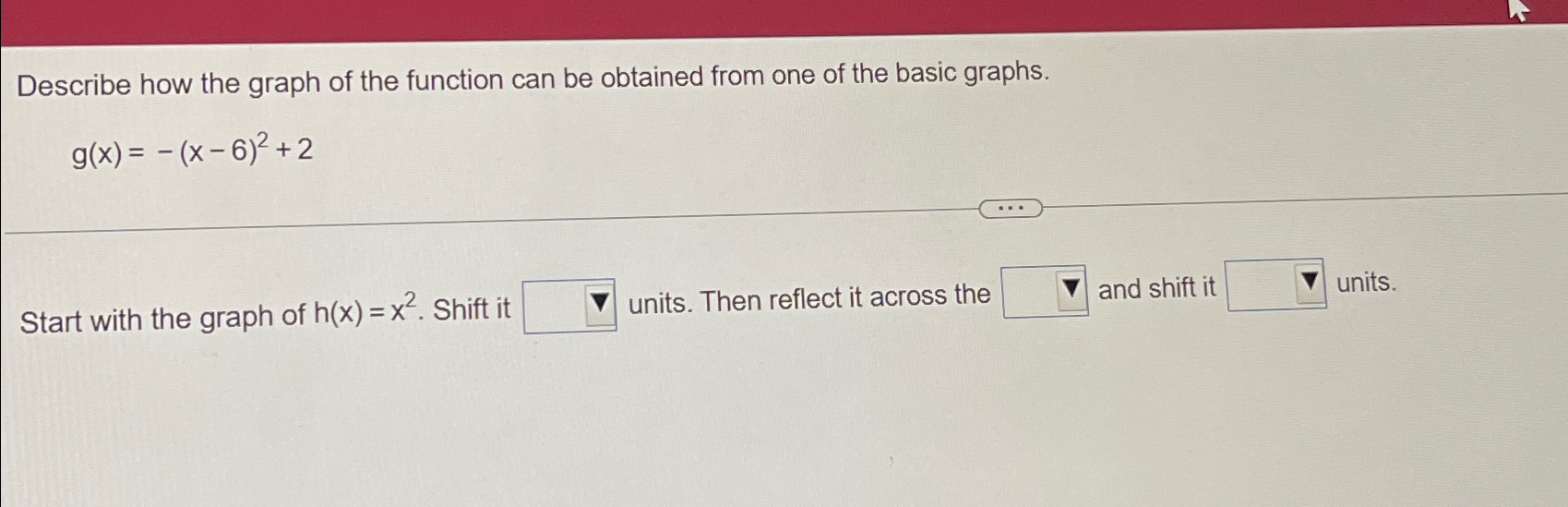Solved Describe how the graph of the function can be | Chegg.com