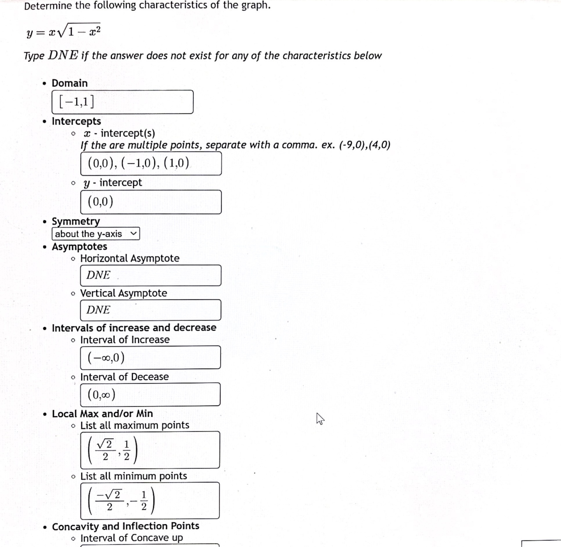Solved Determine the following characteristics of the | Chegg.com