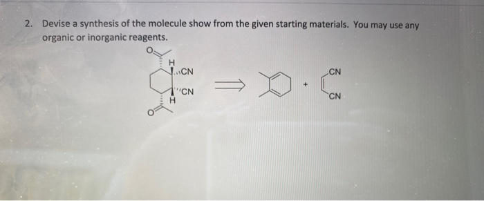 Solved 2. Devise a synthesis of the molecule show from the | Chegg.com
