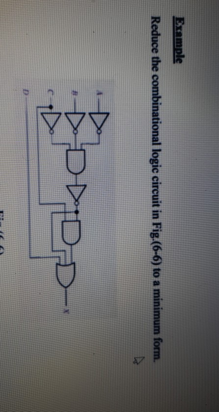 Solved Example Reduce the combinational logic circuit in | Chegg.com