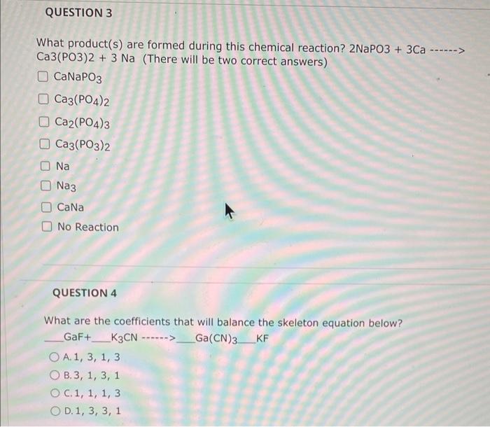 Solved What product(s) are formed during this chemical | Chegg.com