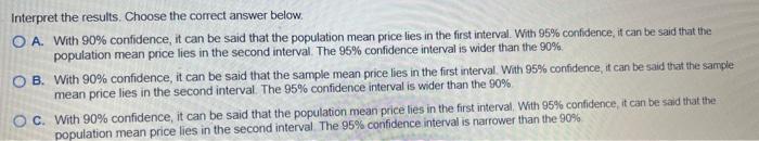 Solved \r\nConstruct a \90 confidence interval for the | Chegg.com