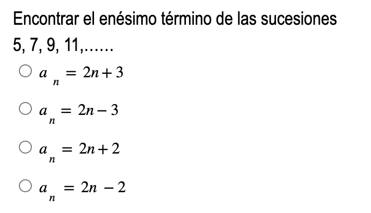 Solved Encontrar el enésimo término de las | Chegg.com
