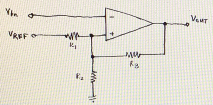 Solved The circuit shown is a simple Schmitt Trigger. This | Chegg.com