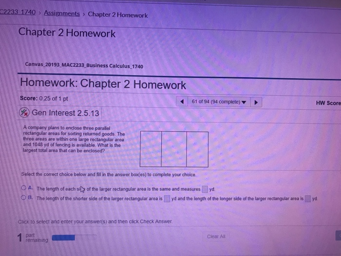 Solved 2233 1740 > Assignments Chapter 2 Homework Chapter 2 | Chegg.com