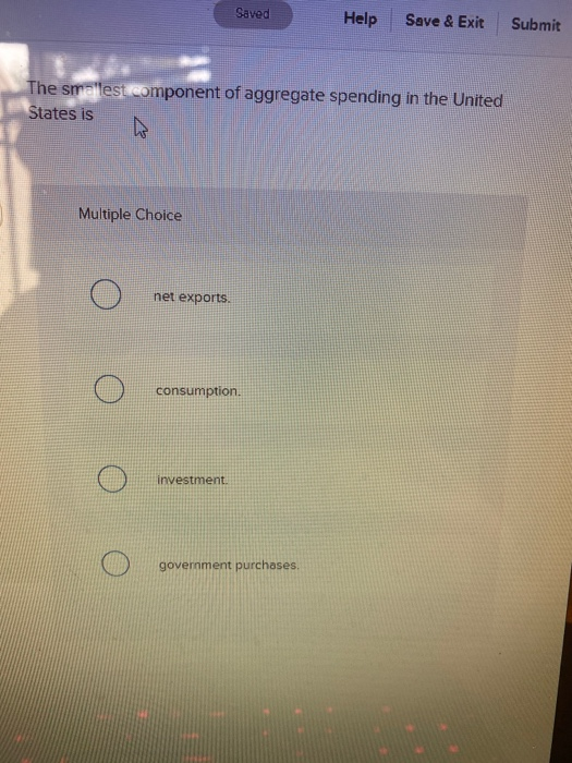 Solved Saved Help Save & Exit Submit The smallest component | Chegg.com