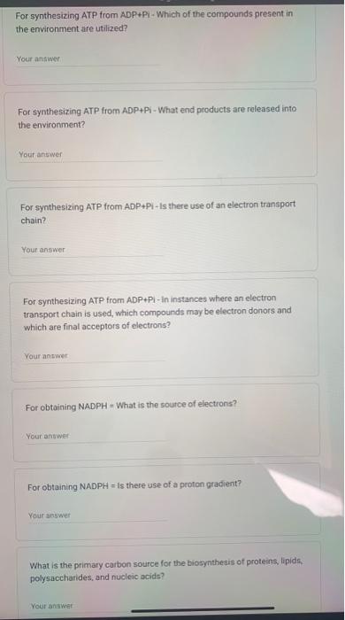 Solved Pattern C Aerobic chemoorganotrophic (aerobic | Chegg.com