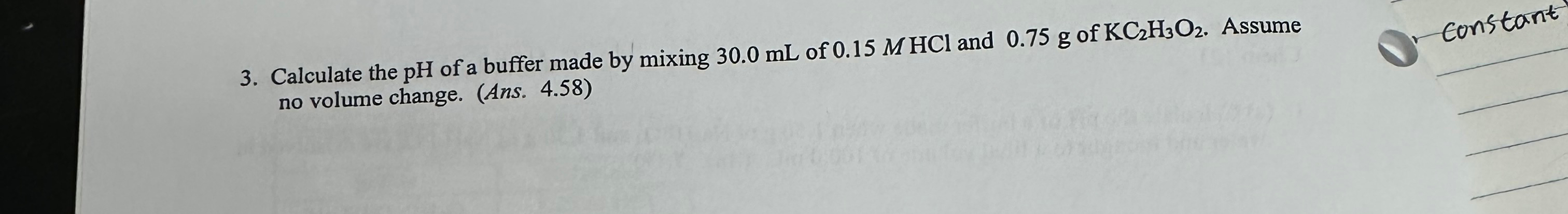 Solved Calculate the pH ﻿of a buffer made by mixing 30.0mL | Chegg.com