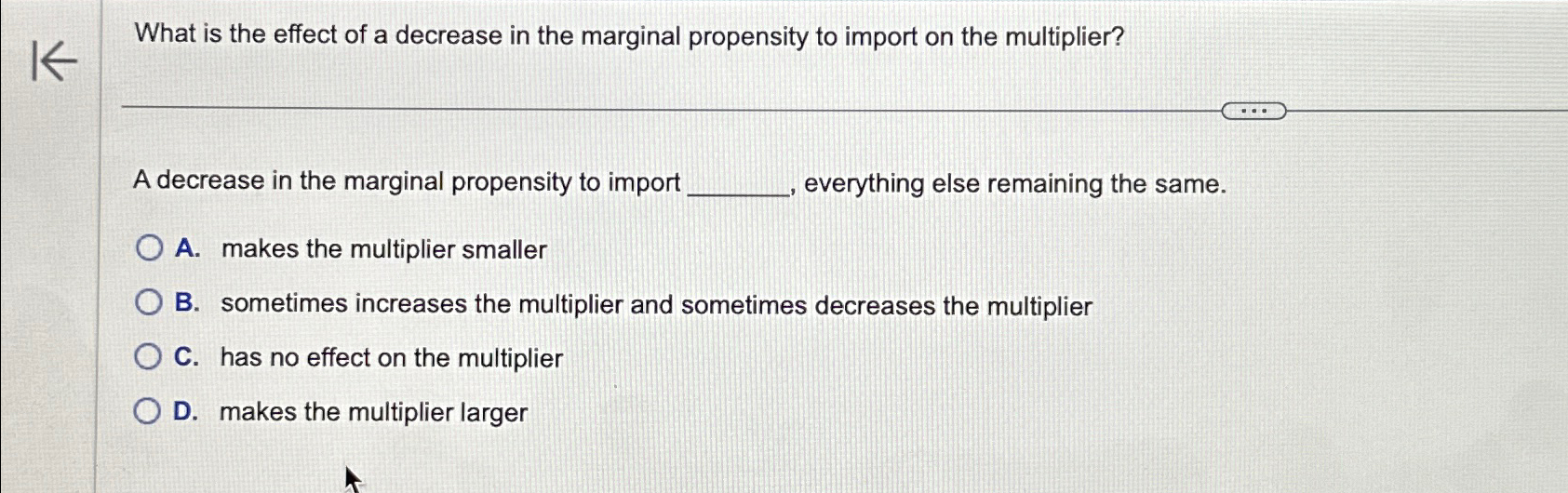 Solved What is the effect of a decrease in the marginal | Chegg.com