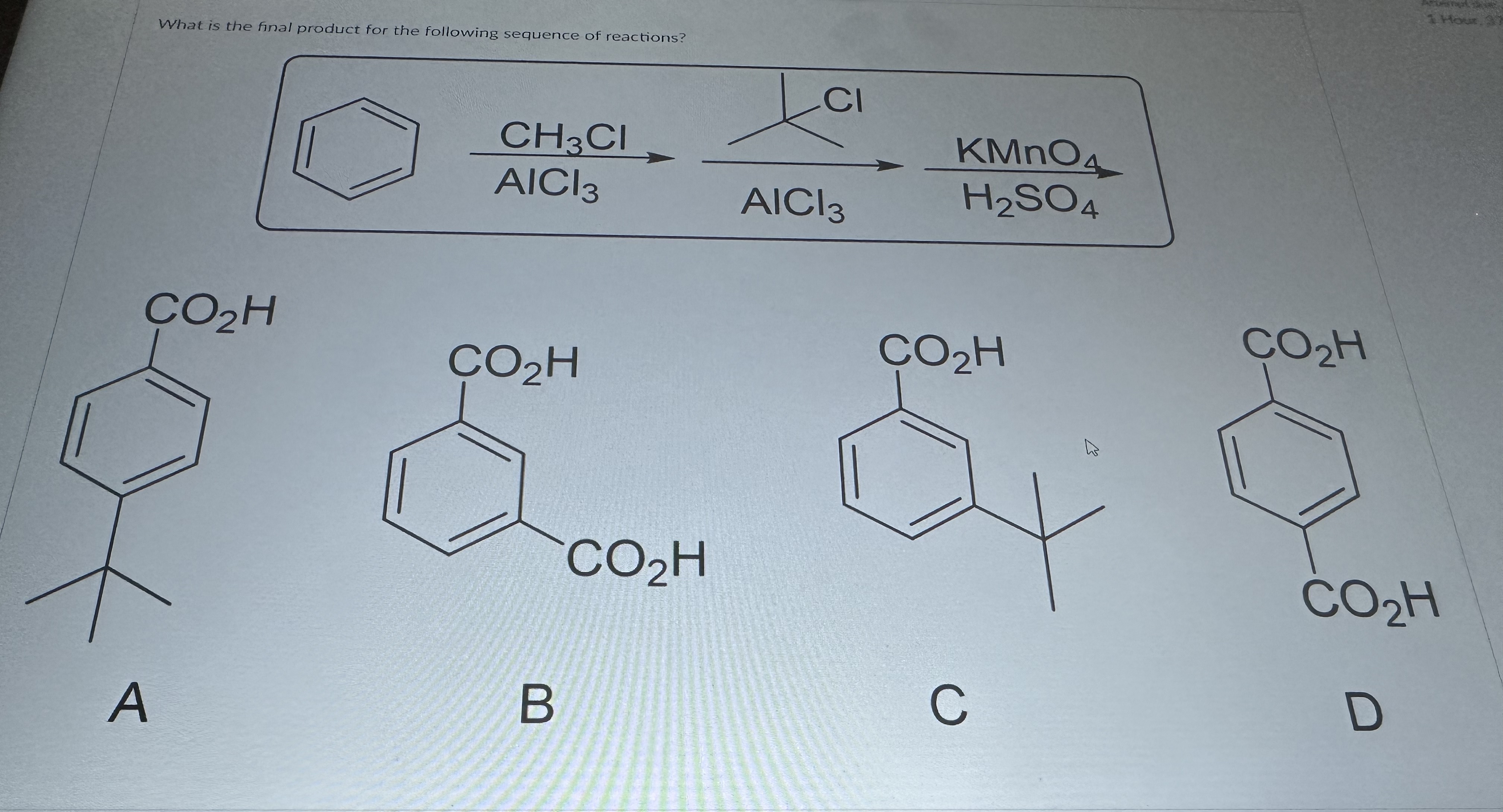 Solved What is the final product for the following sequence | Chegg.com