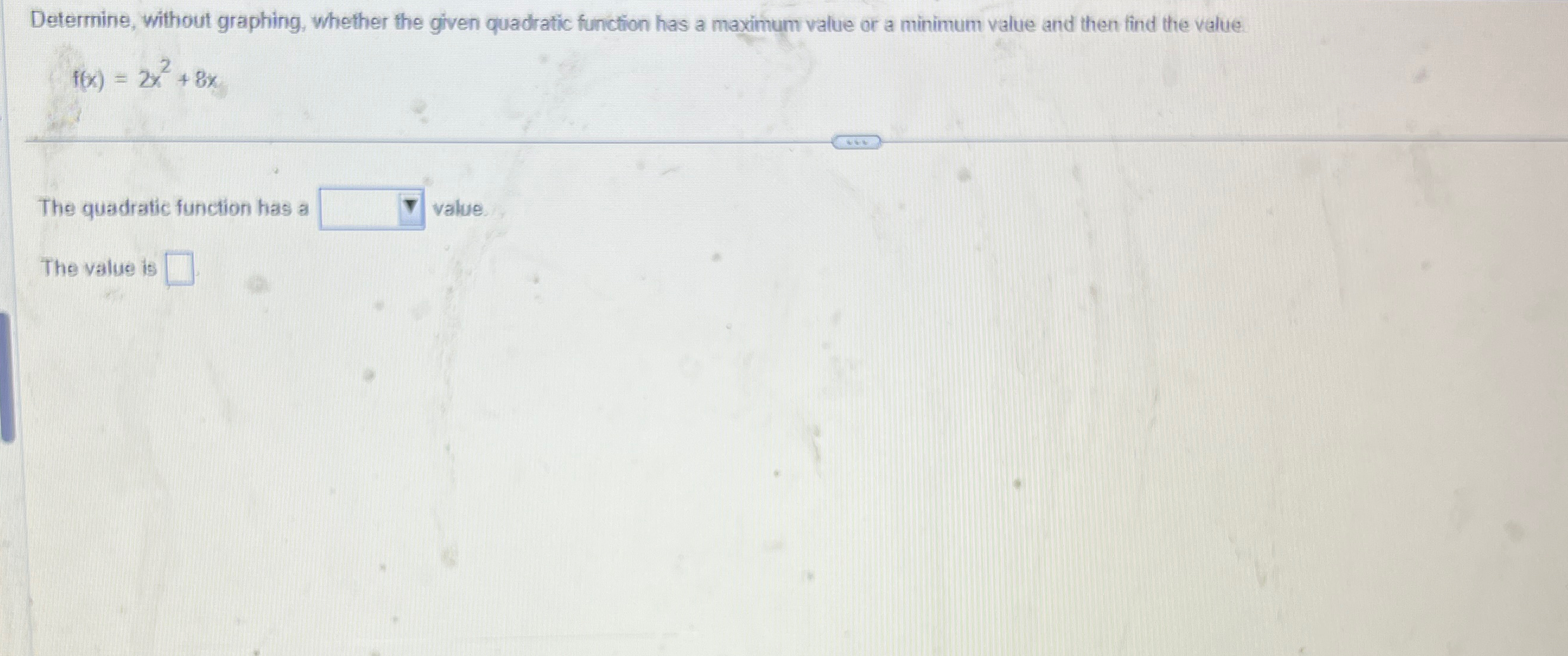 Solved Determine, without graphing, whether the given | Chegg.com