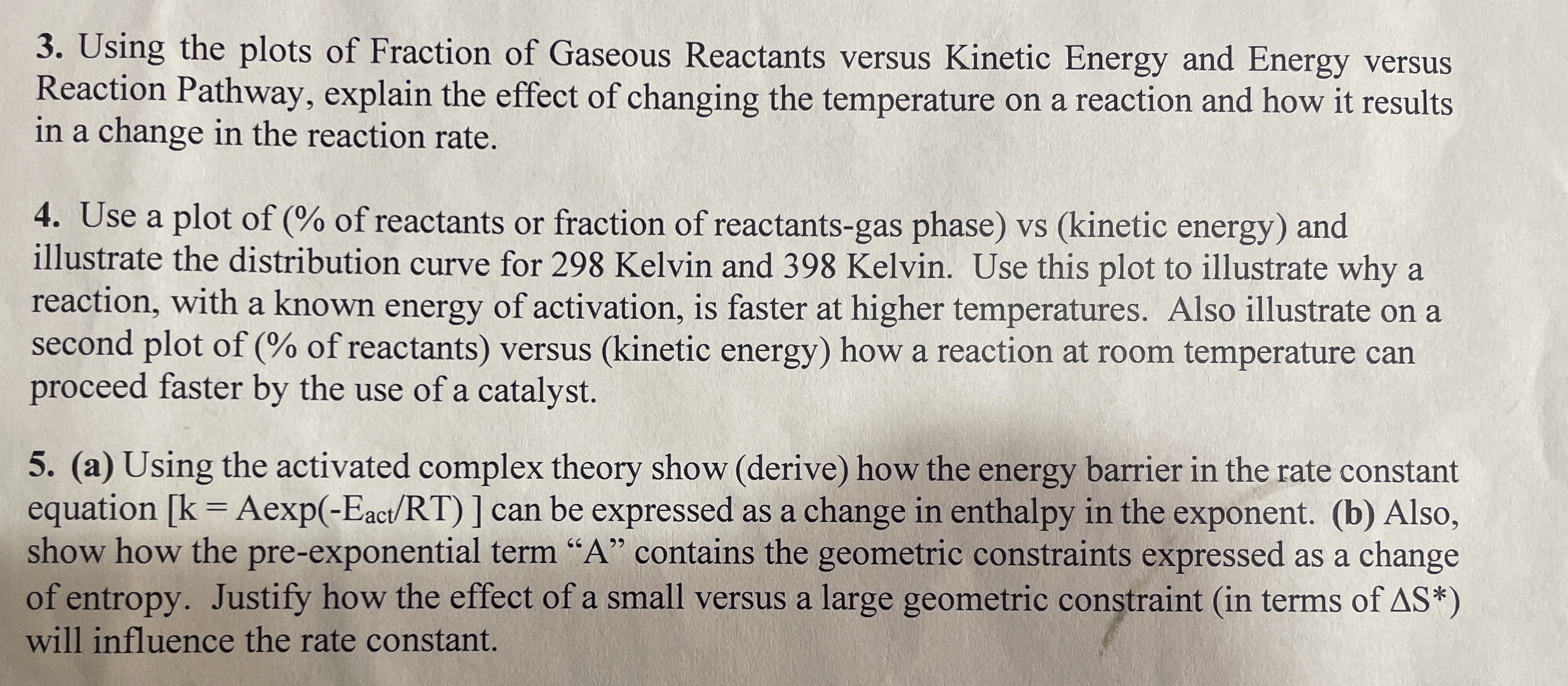 Solved Using the plots of Fraction of Gaseous Reactants | Chegg.com