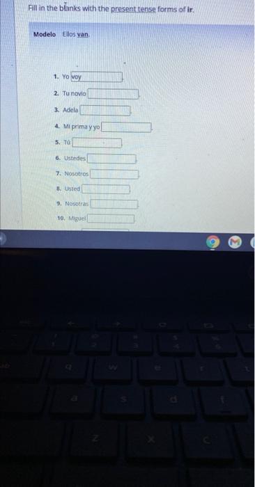 Fill in the blanks with the present tense forms of | Chegg.com