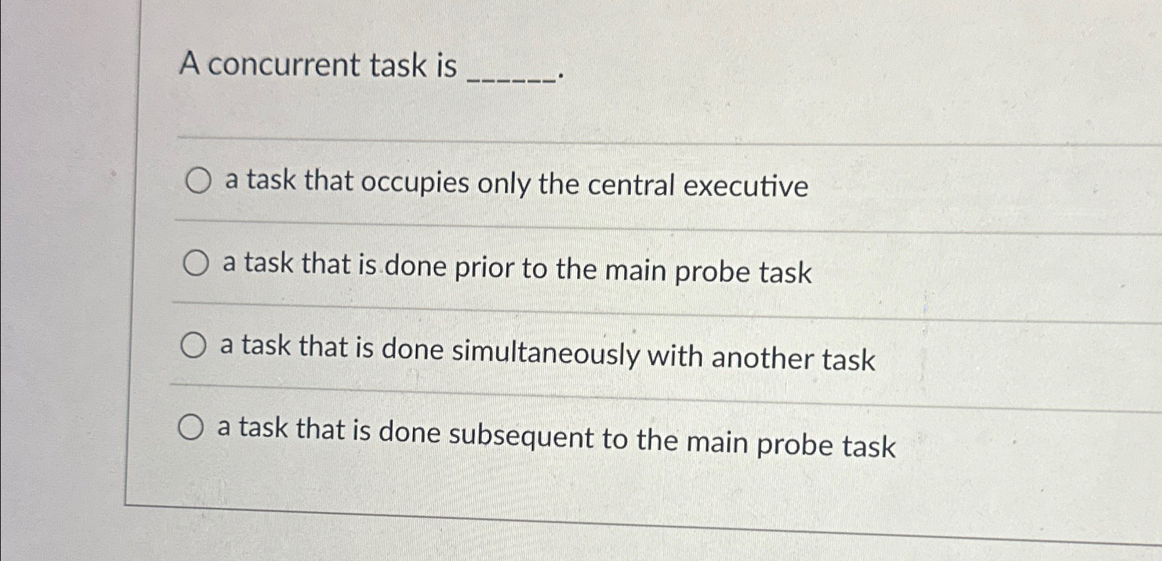 Solved A concurrent task is q,a task that occupies only the | Chegg.com