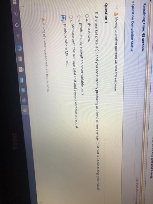 Solved Ng Save and Submit Remaining Time: 45 seconds. Less | Chegg.com