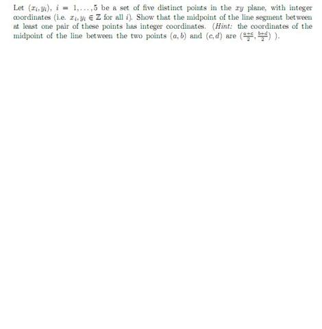 Solved Let (xi, yi), i = 1, ..., 5 be a set of five distinct | Chegg.com
