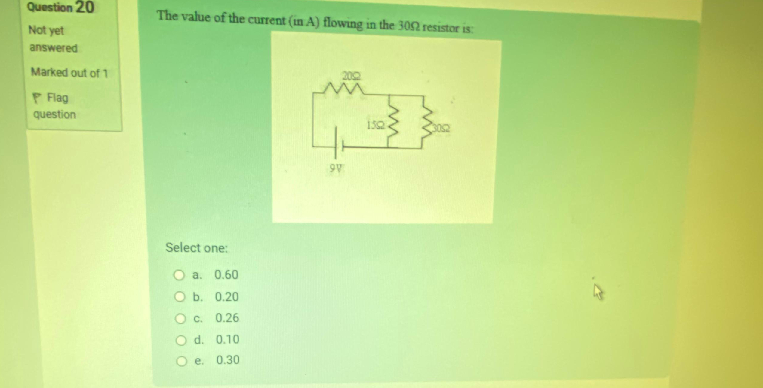 Solved Question 20not Yet Answeredmarked Out Of 1p Flag